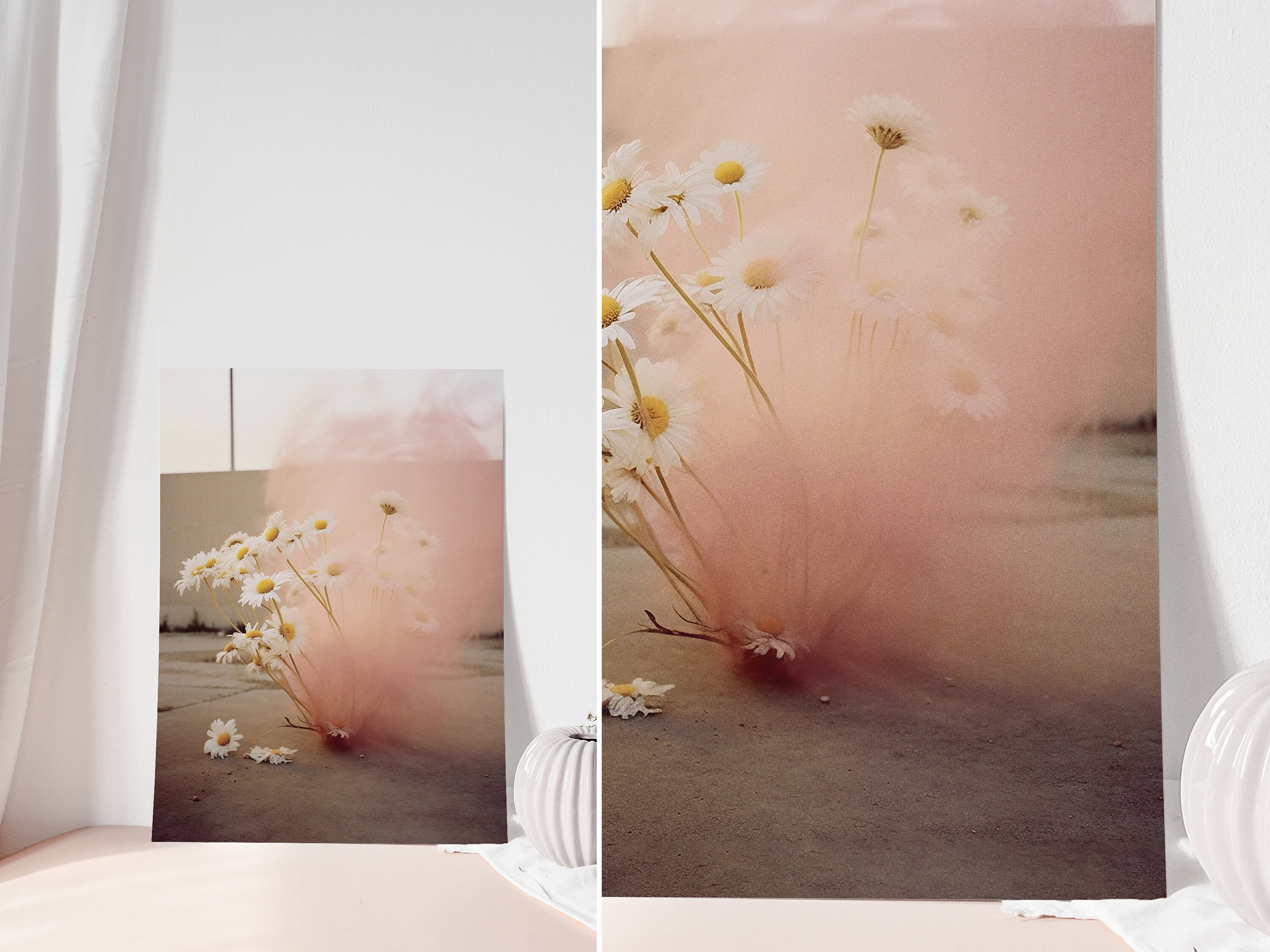 Lo-fi Daisy Flower Smoke Bomb PRINTABLE, Film Photo, Pink Smoke Bomb ...