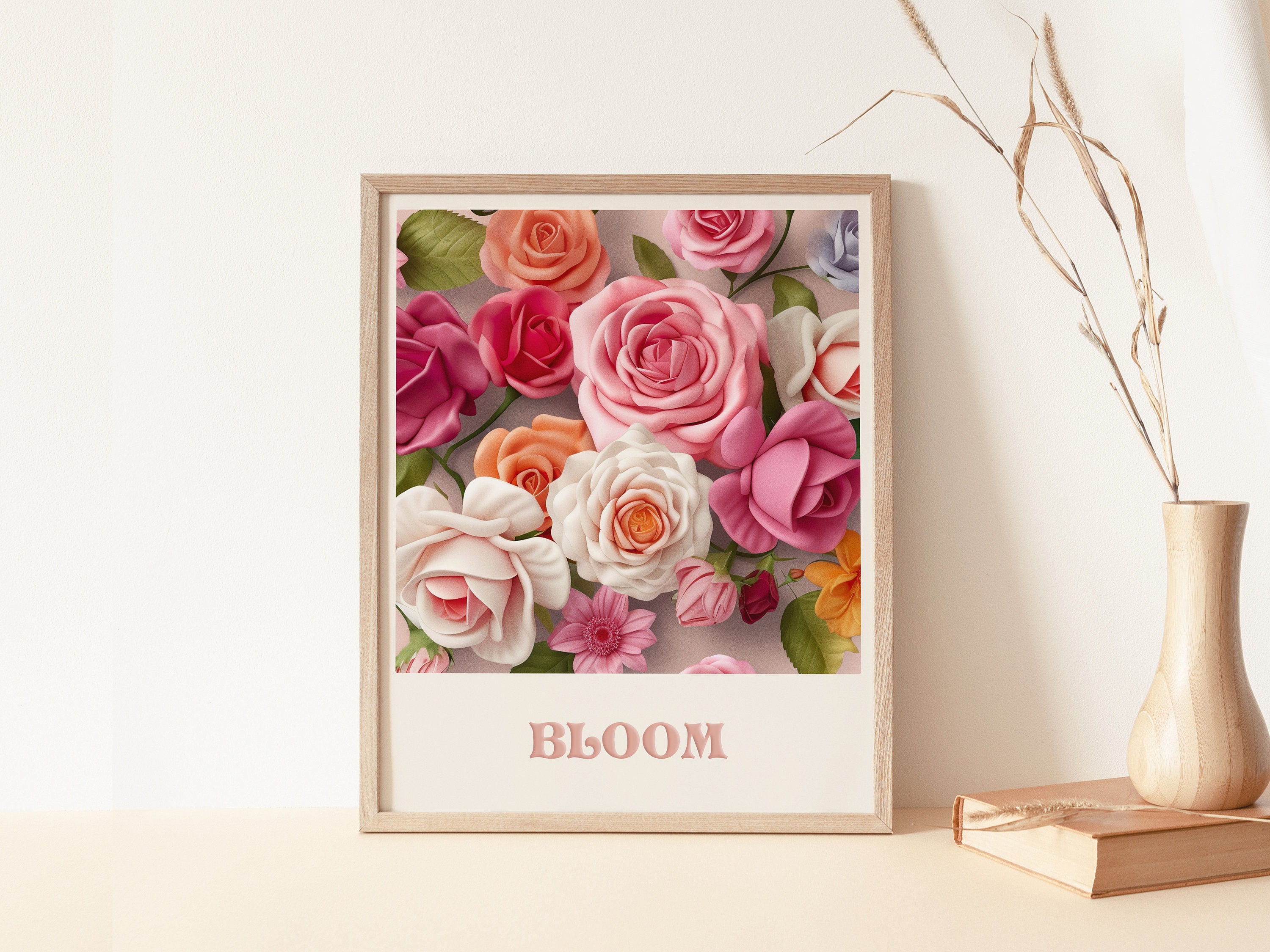 3D Bloom Flower Design PRINTABLE, Graphic Design Art, 3D Flowers ...