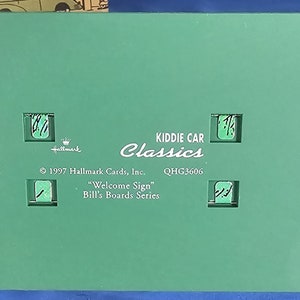 1997 Vintage Hallmark "welcome Sign" Bill's Board Series, Kiddie Car ...