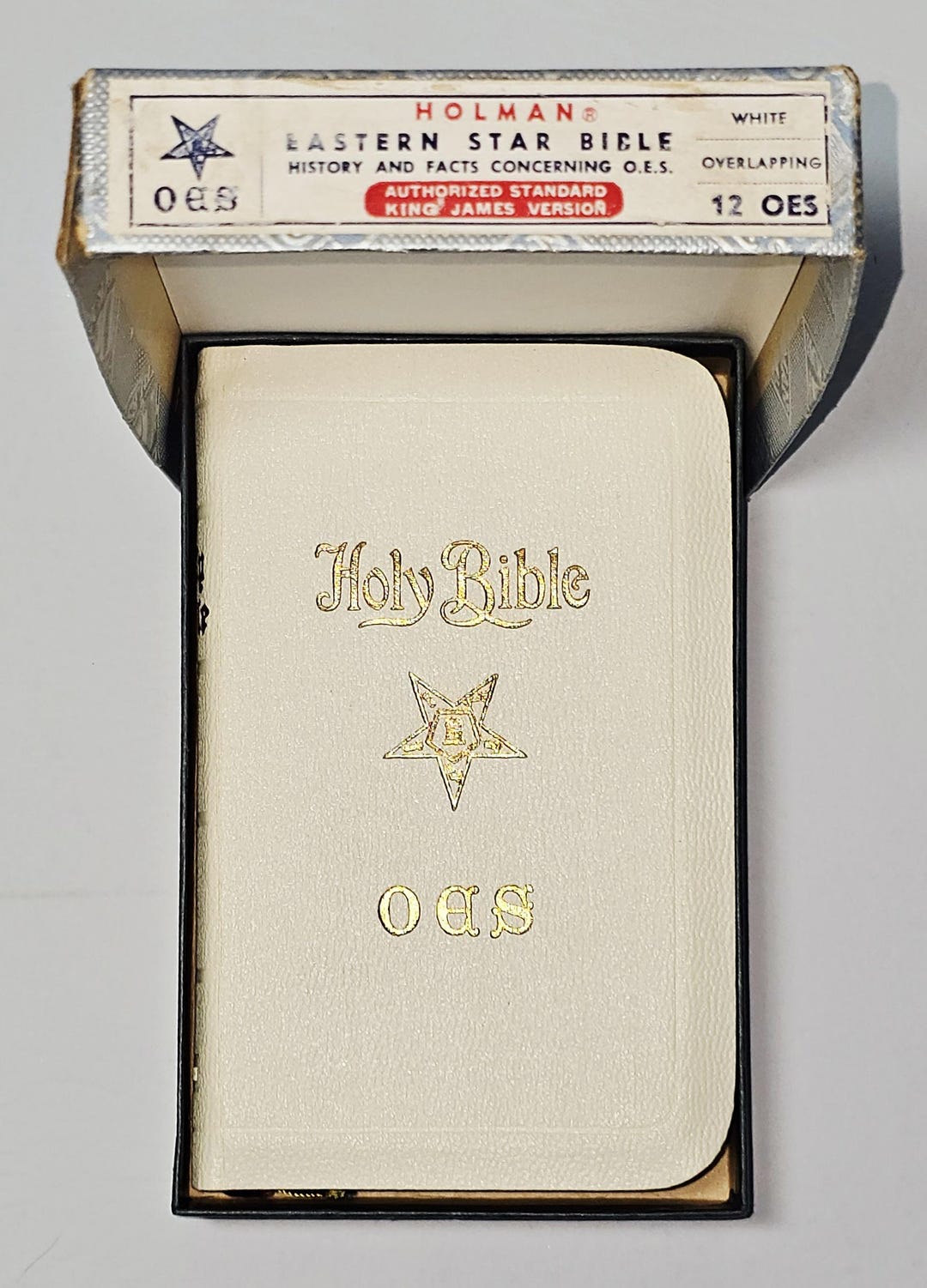 Holy Bible Order of the Eastern Star OES Holman 1941 White Leather ...