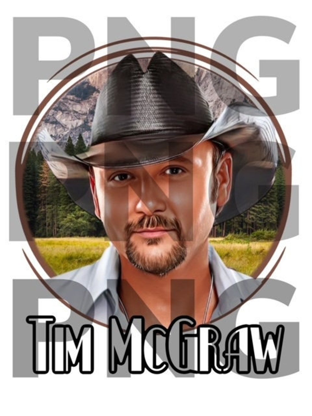 Transparent "tim Mcgraw" Digital Download, DTF, Sublimation, PNG Image ...