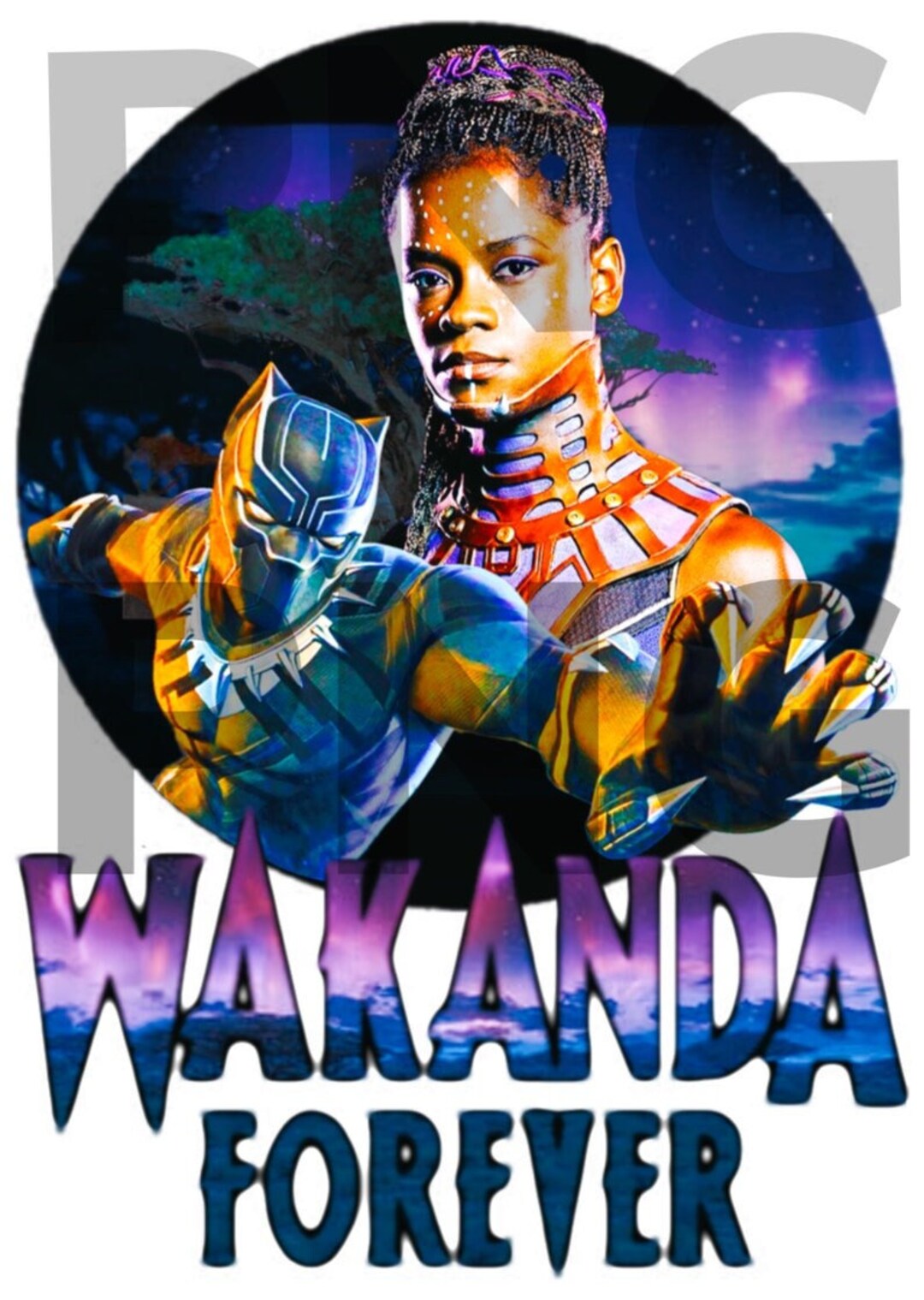 Transparent "wakanda Forever" Digital Download, DTF, Sublimation, PNG ...