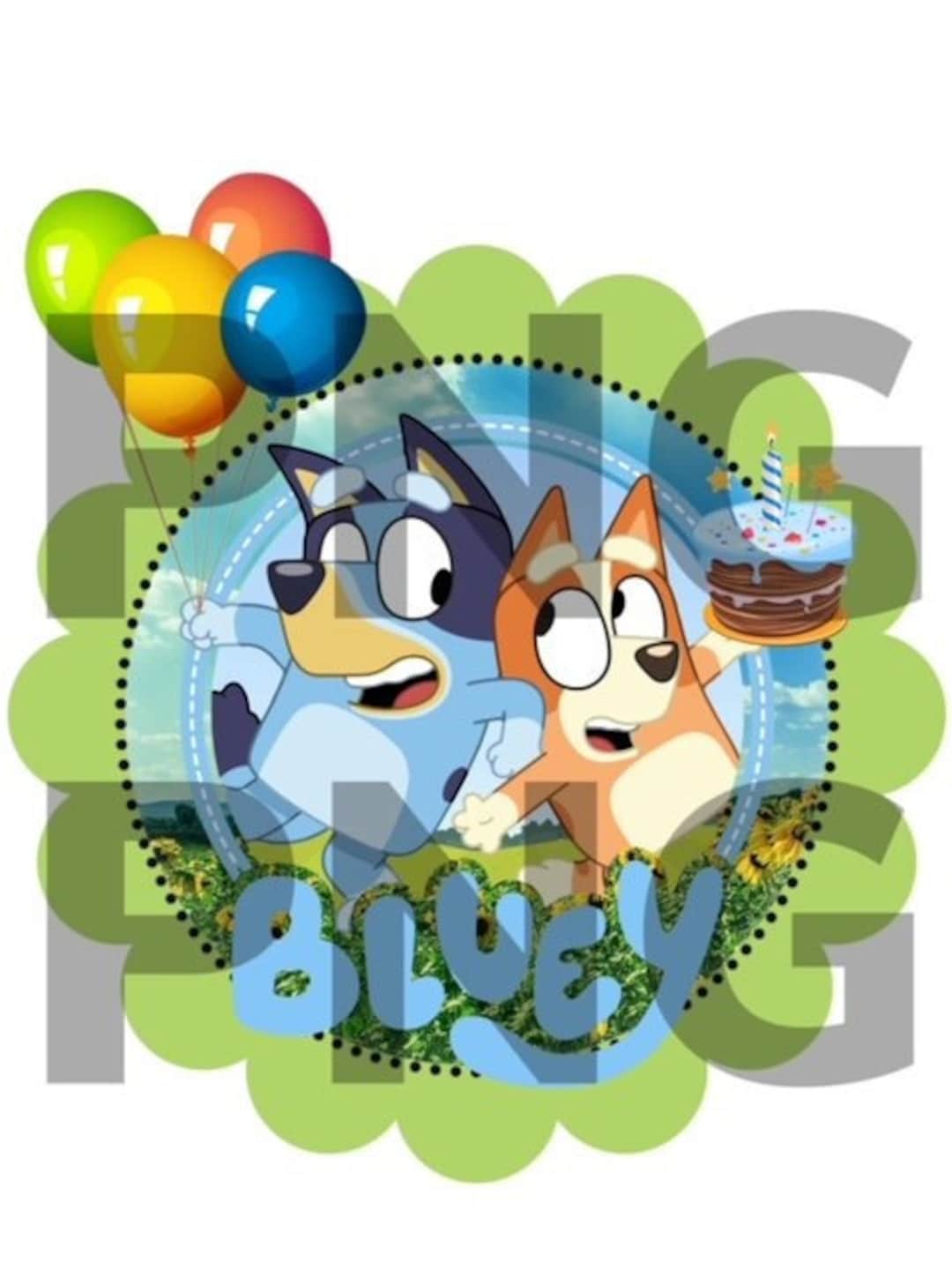 Bluey & Bingo 2nd Birthday PNG File, Bluey, Bingo, Second Birthday PNG ...