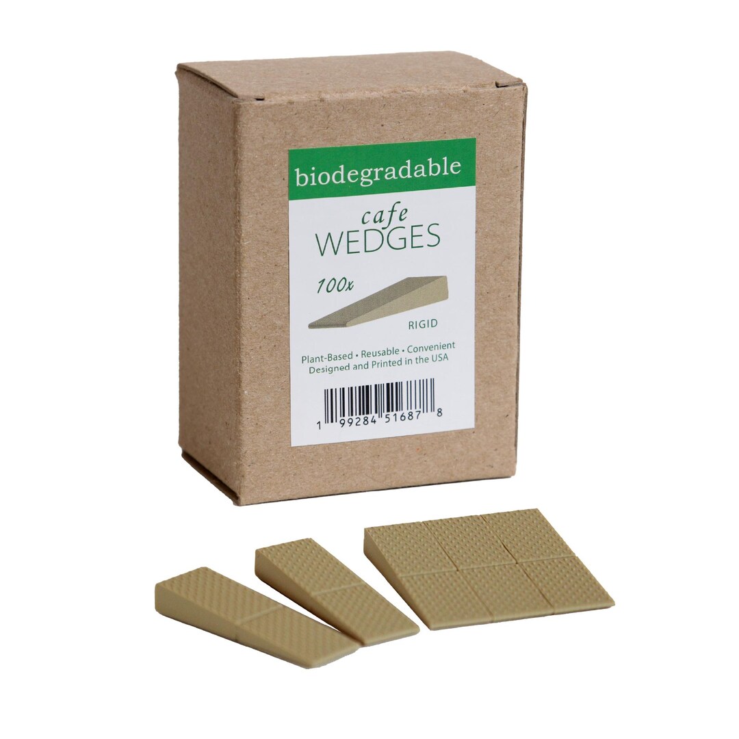 Cafe Wedges 100 Pcs Biodegradable Furniture Levelers for Restaurants ...