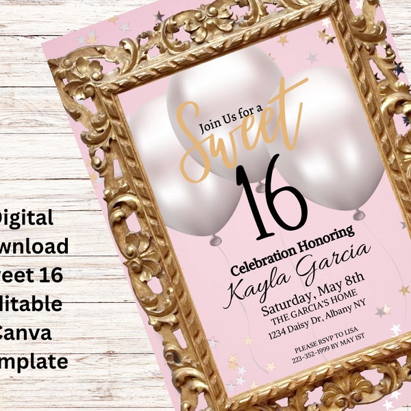 Sweet 16 Invitation - Etsy