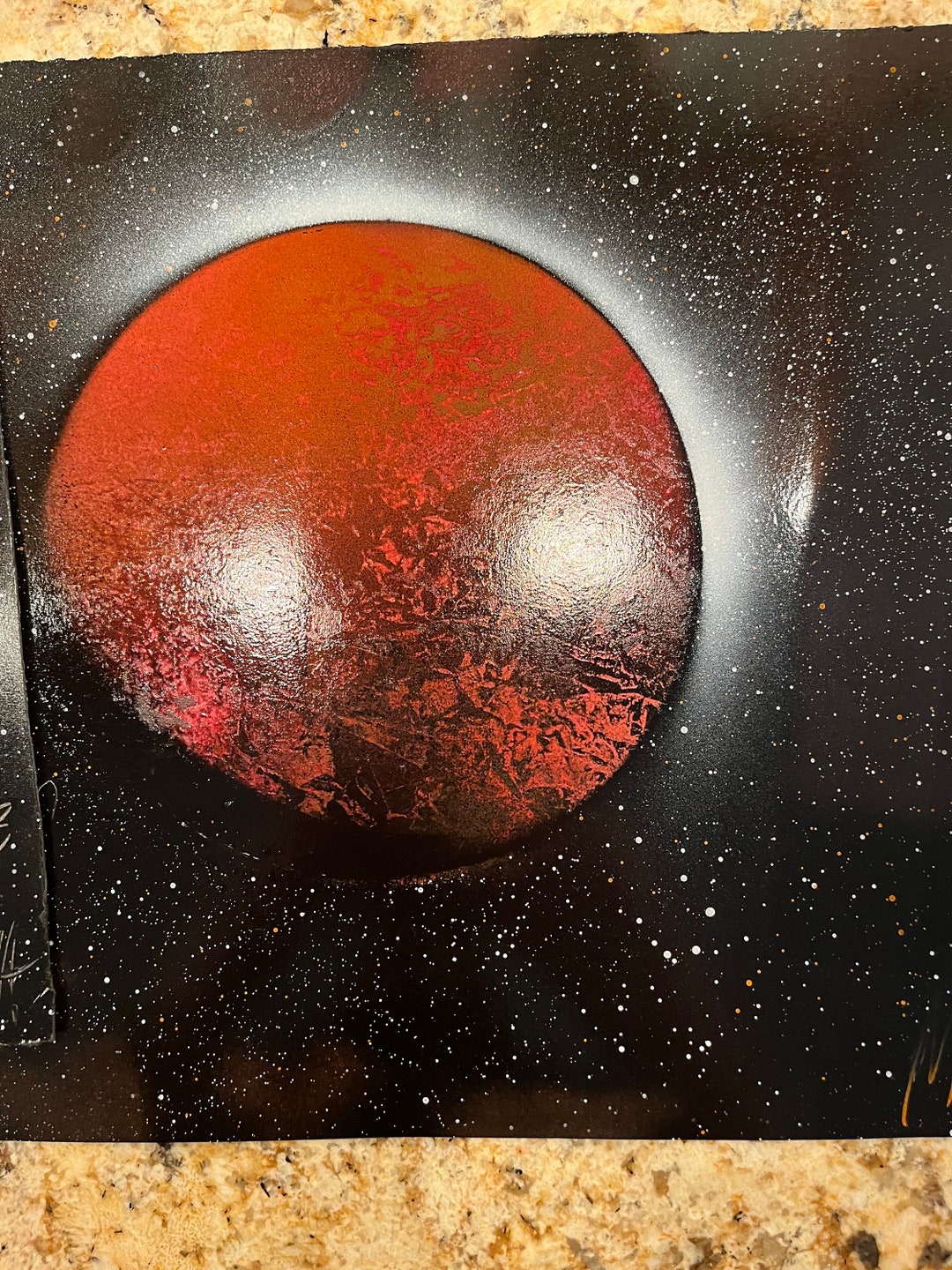 Mars Spray Paint Planet - Etsy