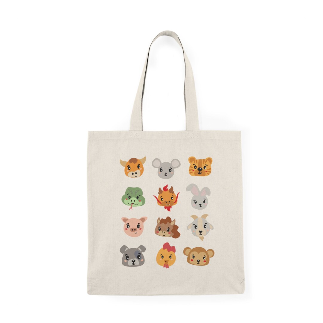 Chinese Zodiac Tote Bag Lunar New Year Tote Bag Year of the Rabbit Year ...