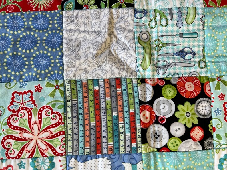 Handmade Quilt. Colorful One-of-a-kind. the Theme of the Fabric Print ...