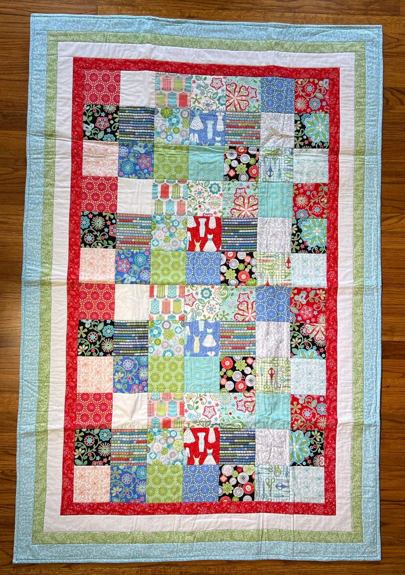 Handmade Quilt. Colorful One-of-a-kind. the Theme of the Fabric Print ...