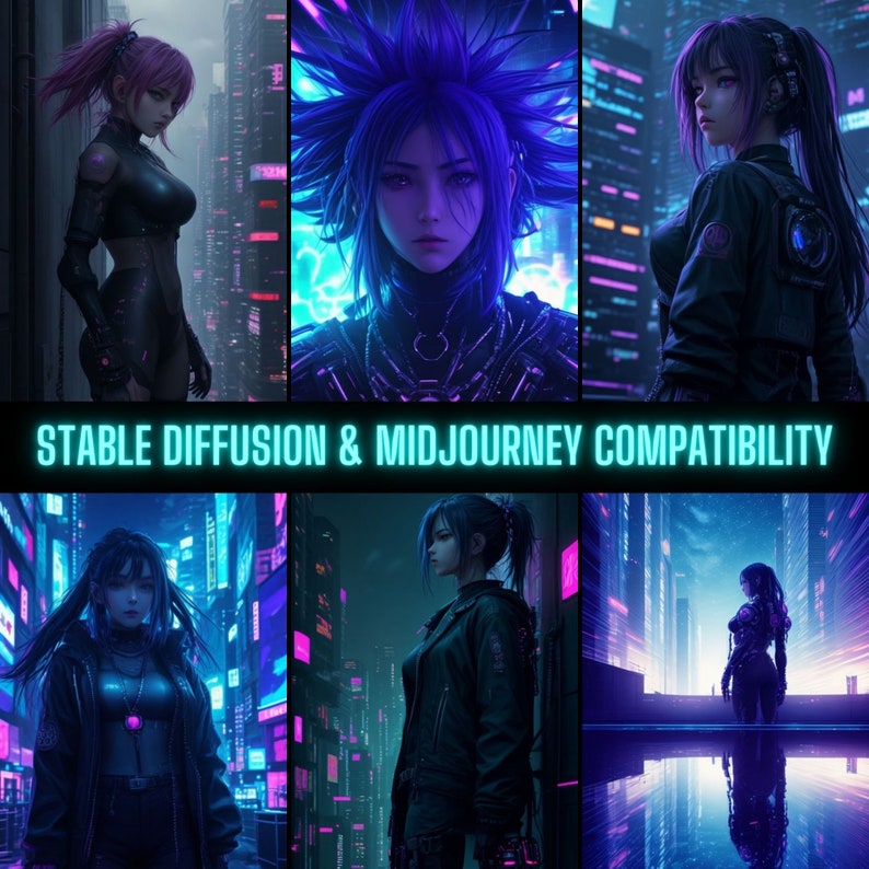 STABLE DIFFUSION - MIDJOURNEY Cyberpunk Anime Prompts - Etsy