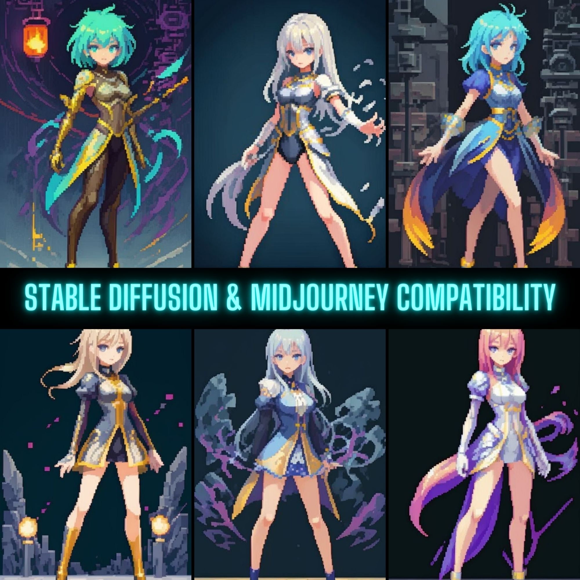 STABLE DIFFUSION - MIDJOURNEY Pixel Art Prompts - Etsy