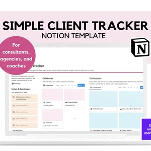Client Tracker Notion Template for Freelancers, Consultants and Coaches CRM Client Management ...