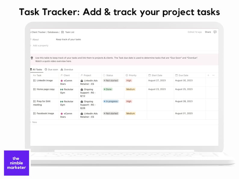 Client Tracker Notion Template for Freelancers, Consultants and Coaches CRM Client Management ...