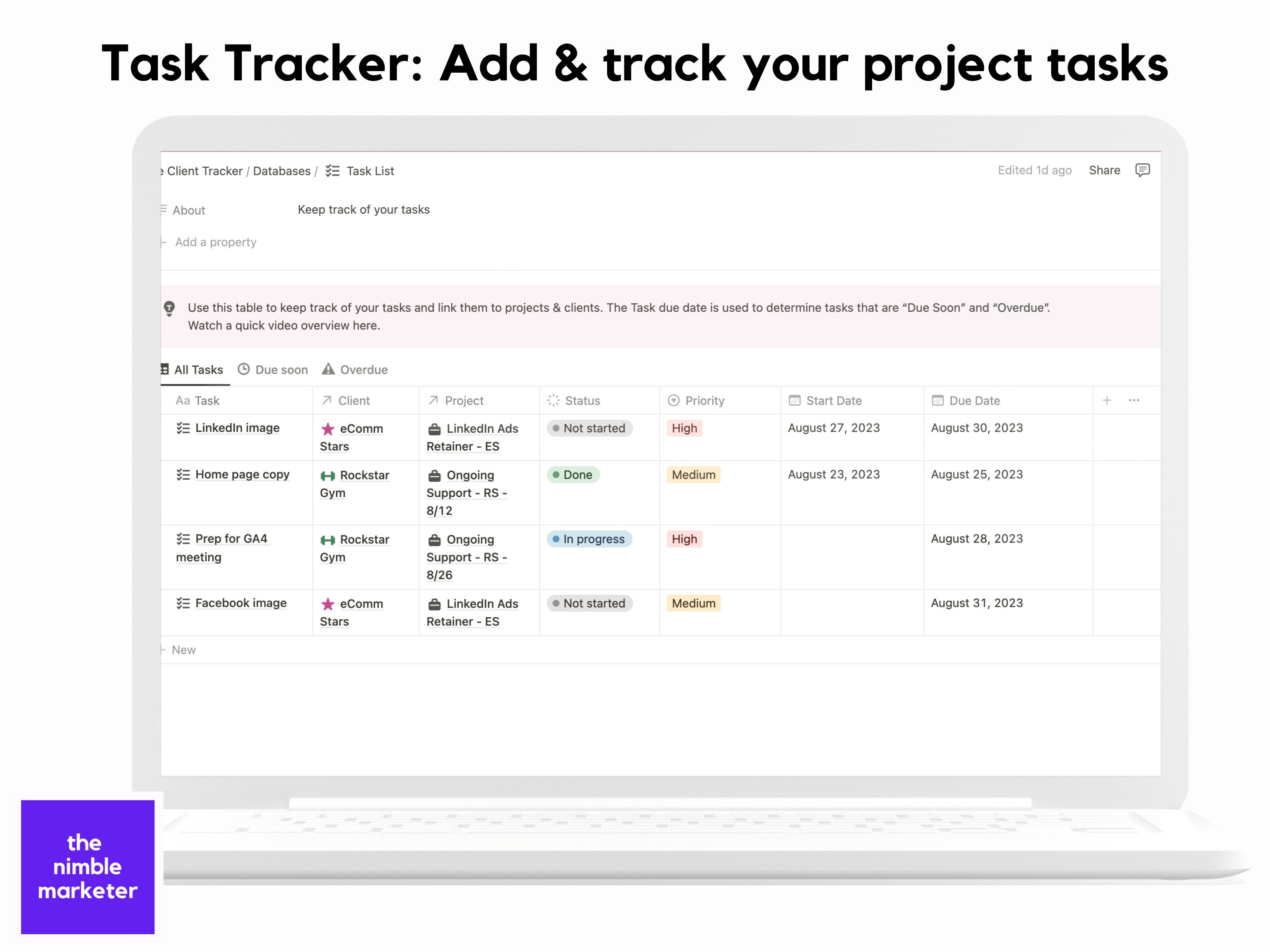 Client Tracker Notion Template for Freelancers, Consultants and Coaches ...