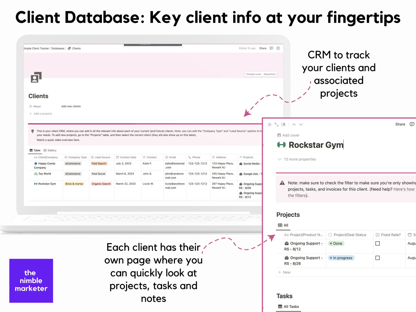 Client Tracker Notion Template for Freelancers, Consultants and Coaches ...