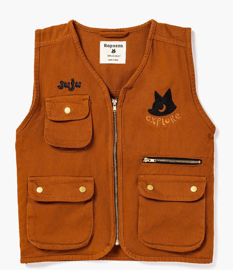 Kids Utility Vest, Gender-neutral, Brown Explorer Vest for Boys and ...