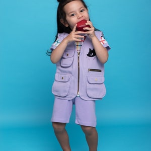 Kids Utility Vest, Gender-neutral, Lavender Explorer Vest for Boys and ...