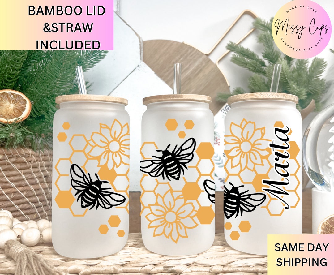 Bee Gifts Bee Glass Cup Bee Gifts for Women Bee Lover Gift - Etsy