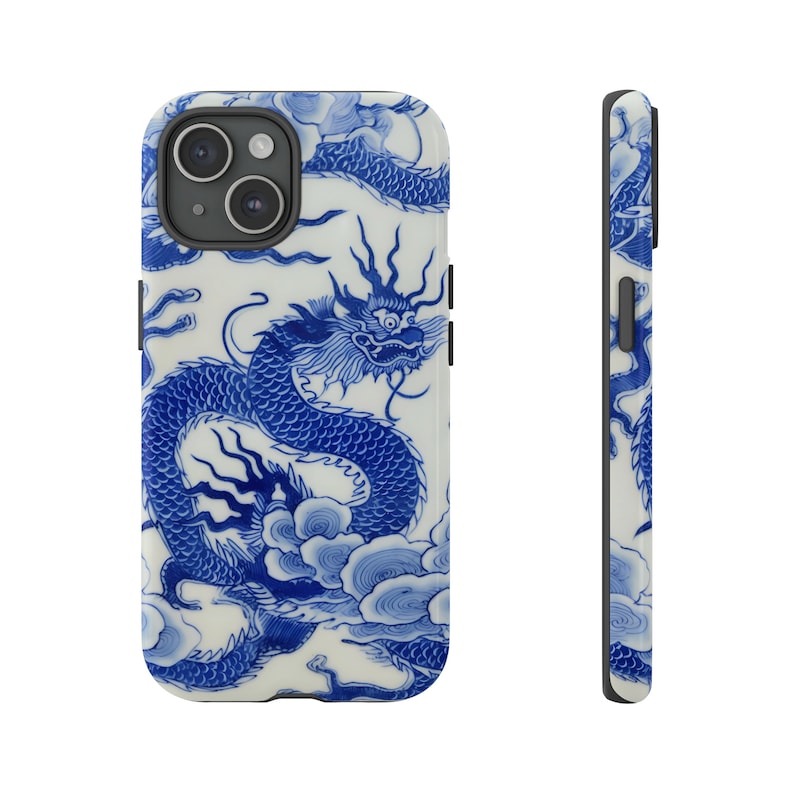 Chinese Dragon Phone Case, Blue China Phone Case Singularitynyc for ...