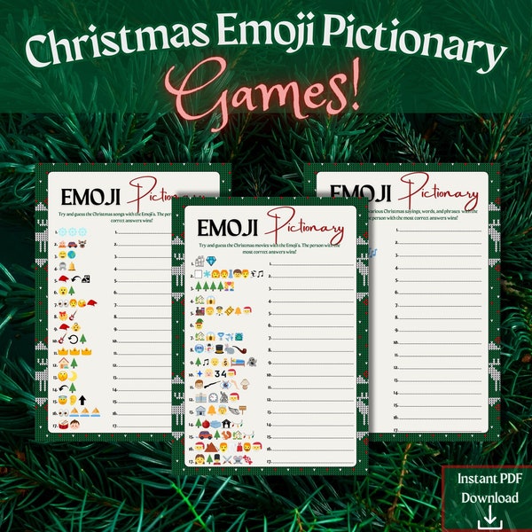 Winter Emoji Pictionary - Etsy