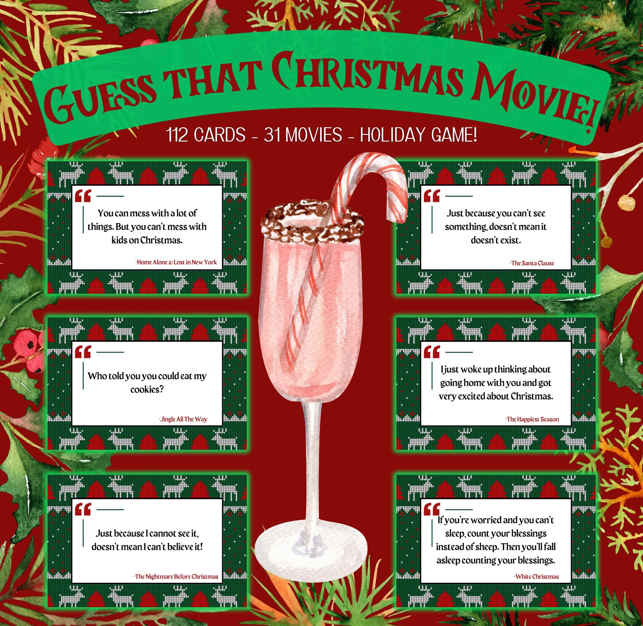 Christmas Games Digital Download Game Christmas Party Games Holiday ...