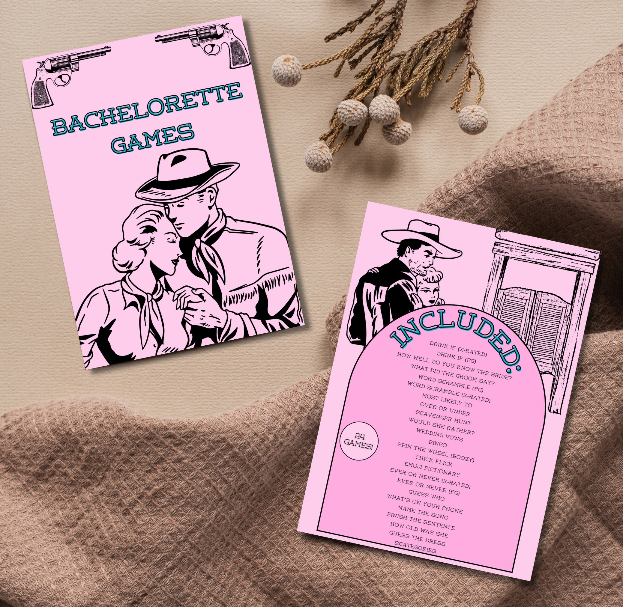 Bachelorette Games Printable Bachelorette Games Download Cowgirl ...