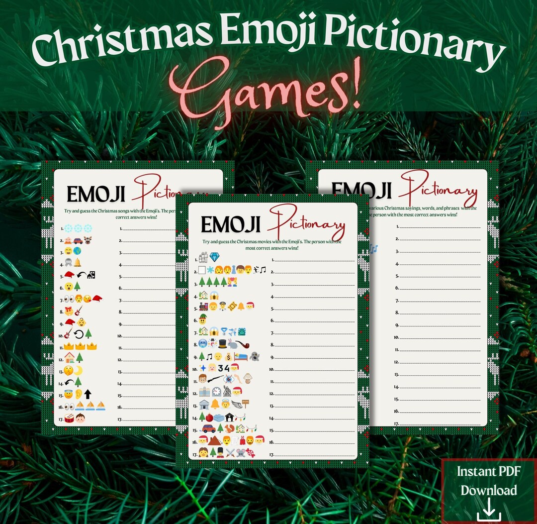 Christmas Emoji Games Christmas Party Games Emoji Christmas Emoji ...