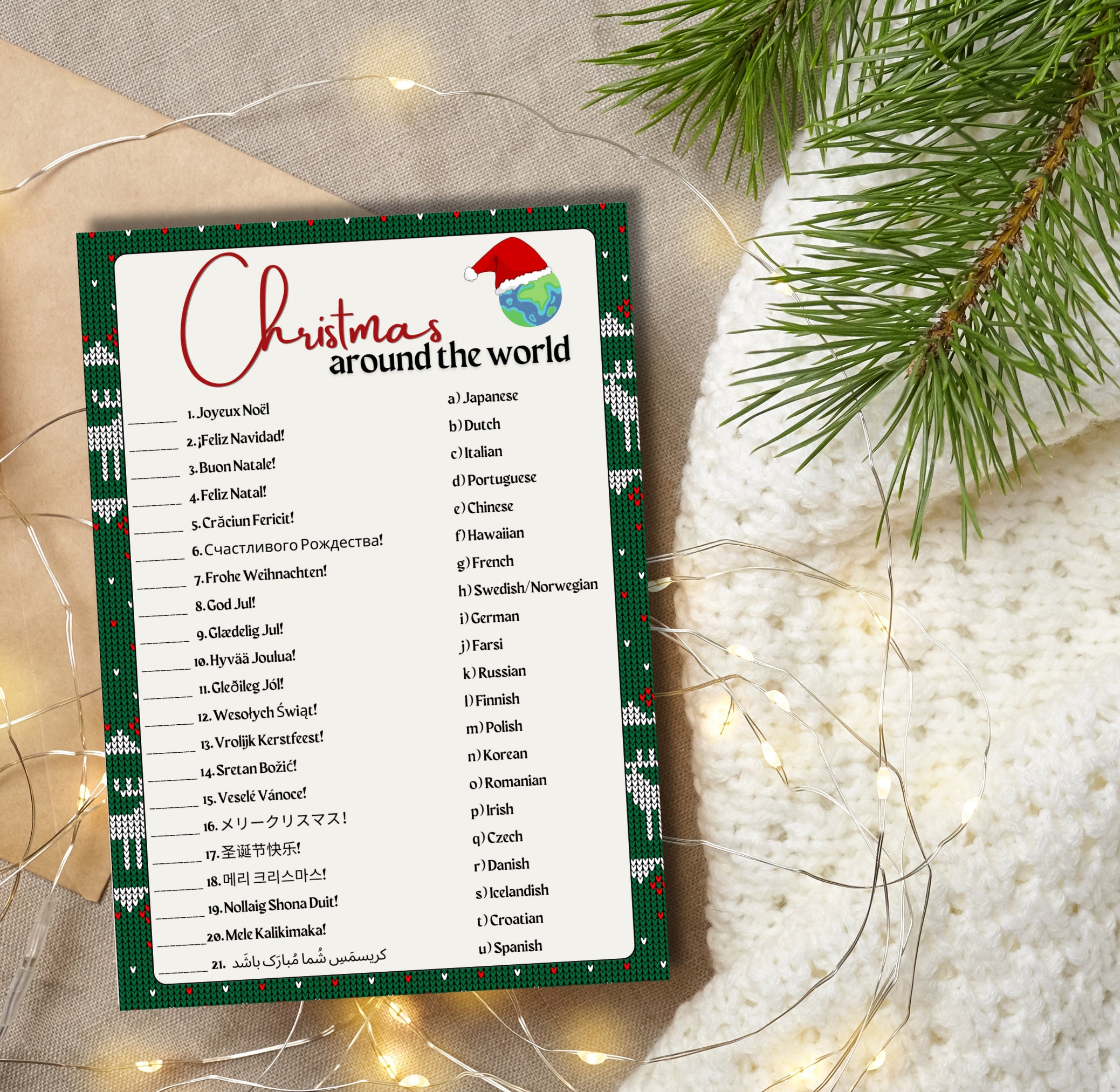 Christmas Games Digital Download Game Christmas Party Games Holiday ...