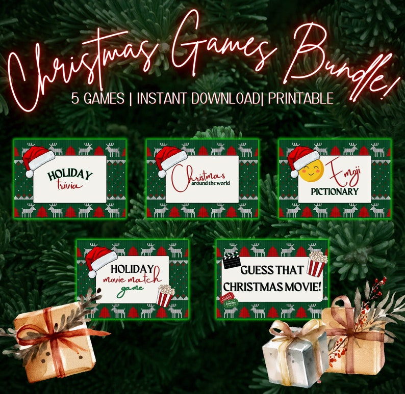 Christmas Games Printable Christmas Games Bundle Holiday Games ...