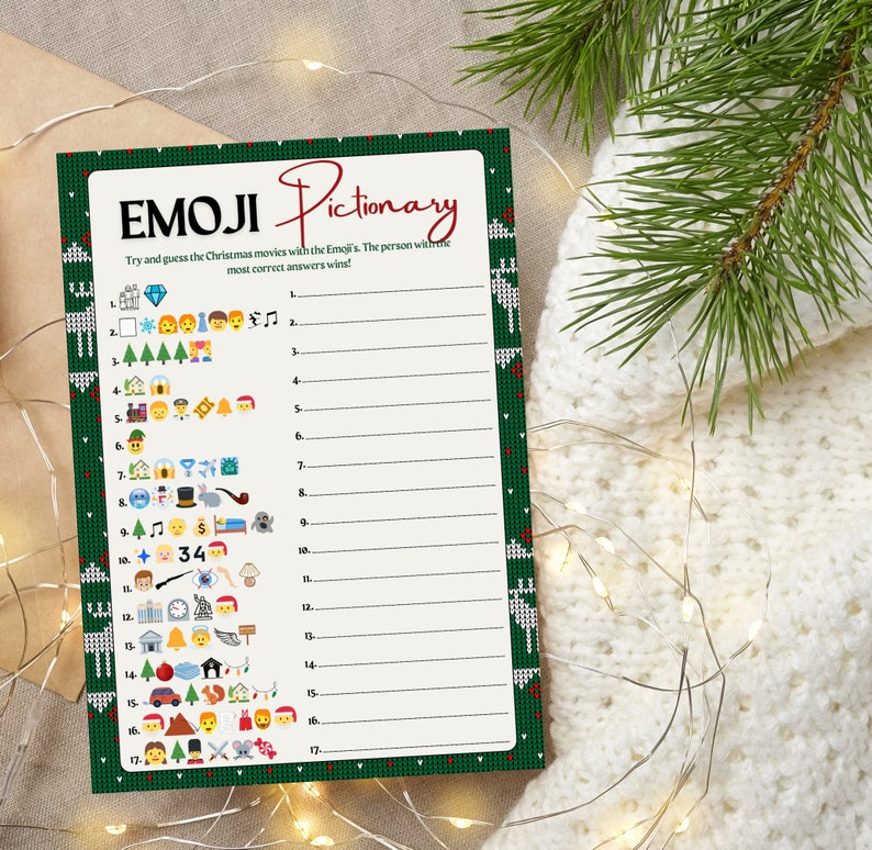 Christmas Emoji Games Christmas Party Games Emoji Christmas Emoji ...