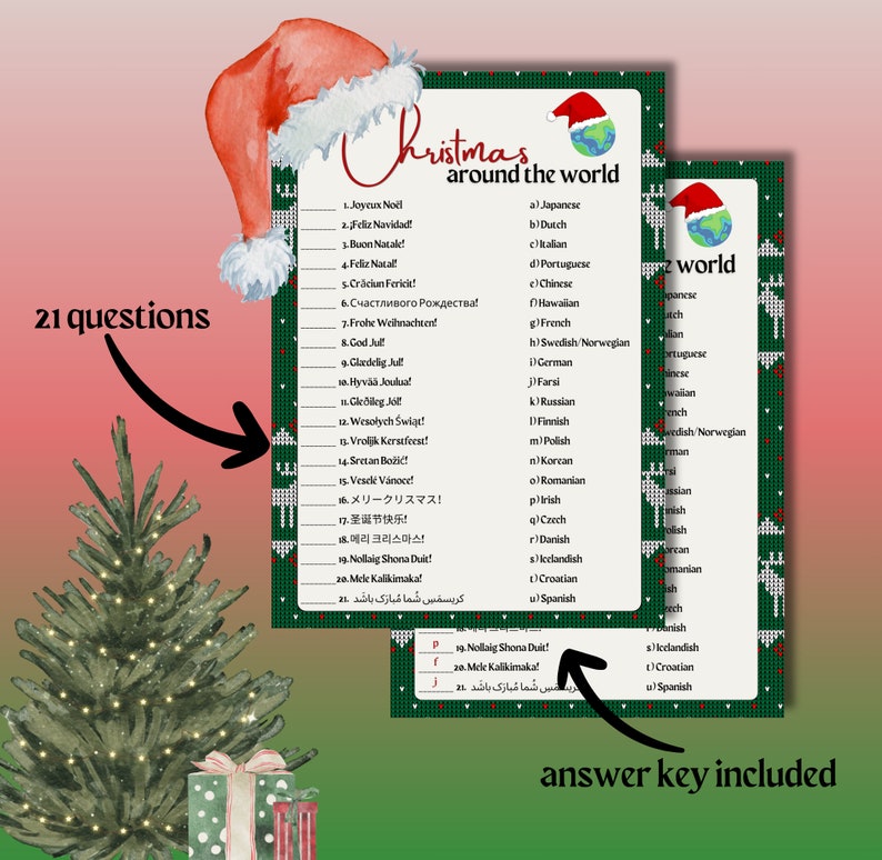 Christmas Games Digital Download Game Christmas Party Games Holiday ...