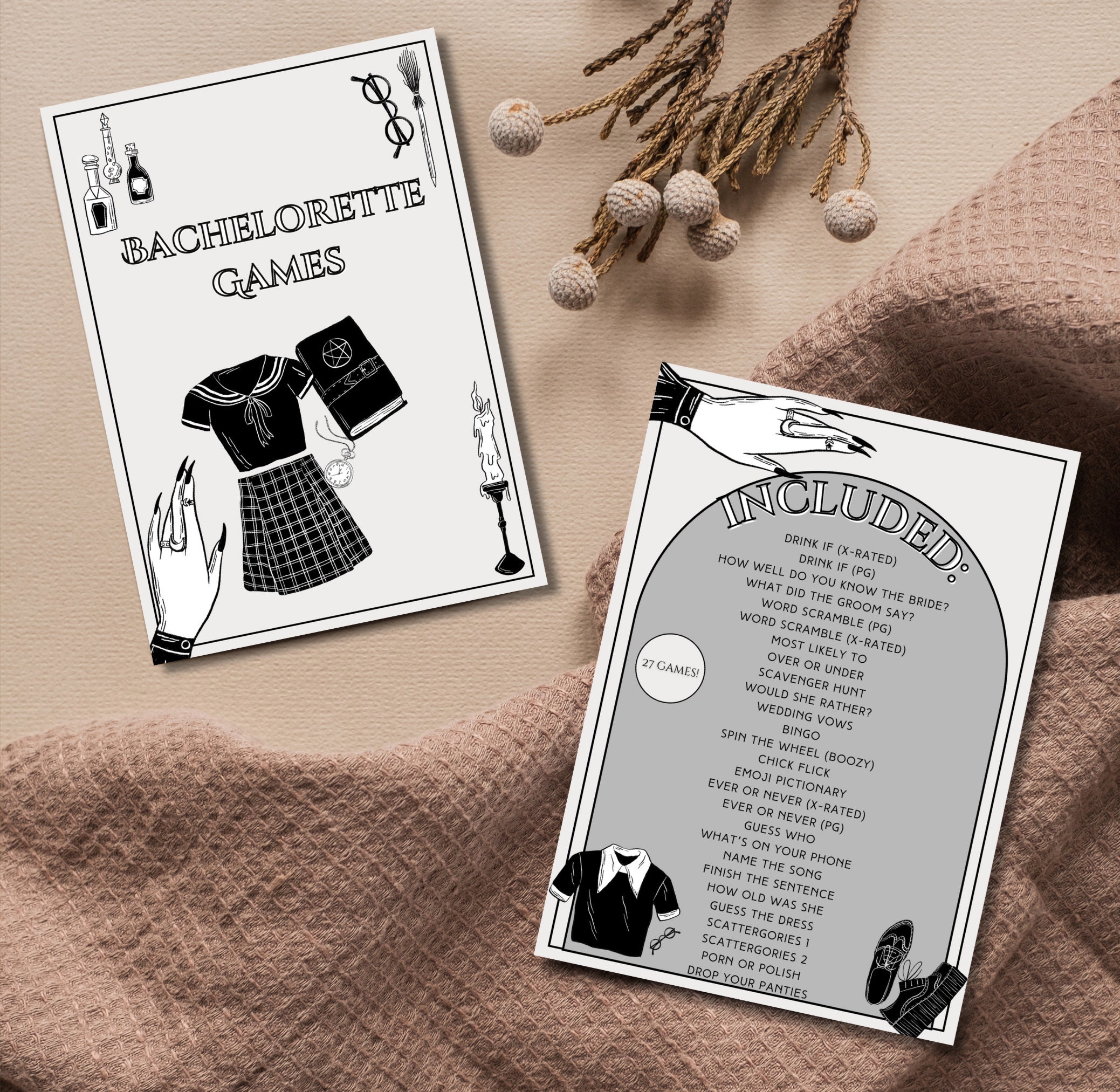 Bachelorette Party Games Hen Party Games Printable Witchy Bachelorette ...
