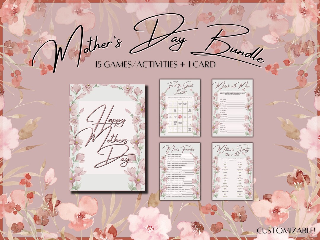 Mother's Day Games Printable Mothers Day Word Search, Mother's Day ...