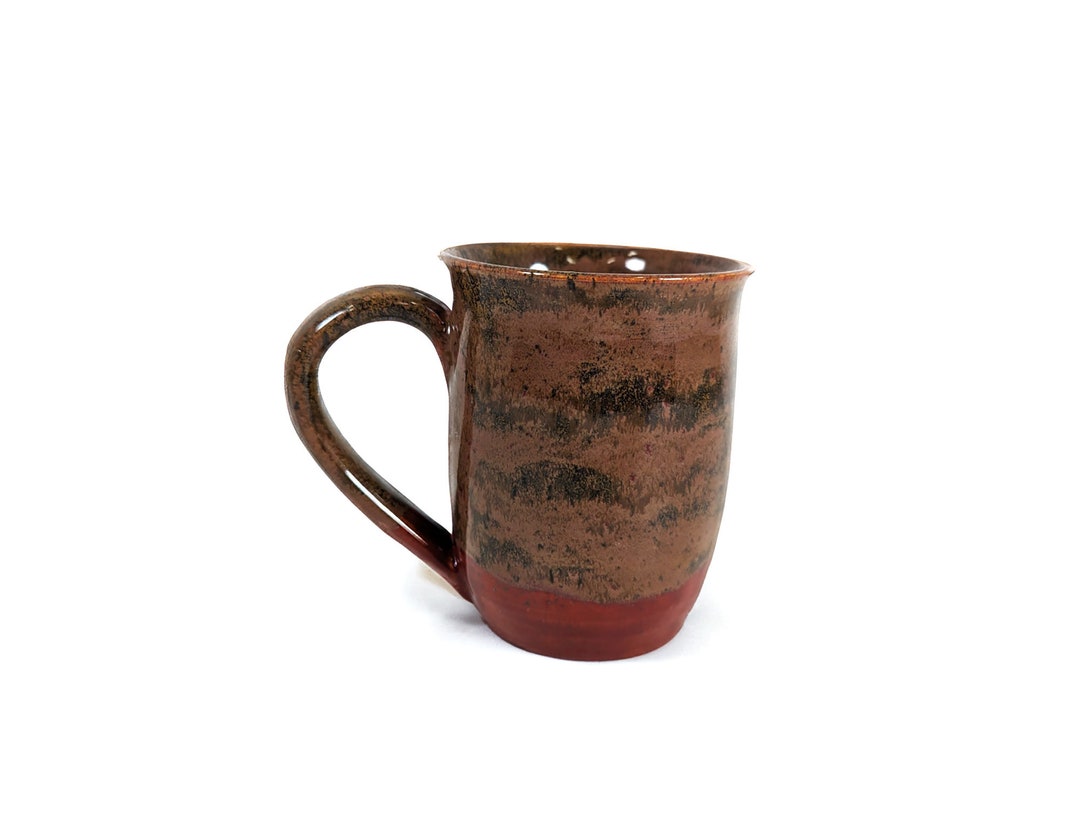 Red Calico Stoneware Mug, 12oz, Variegated Red - Etsy