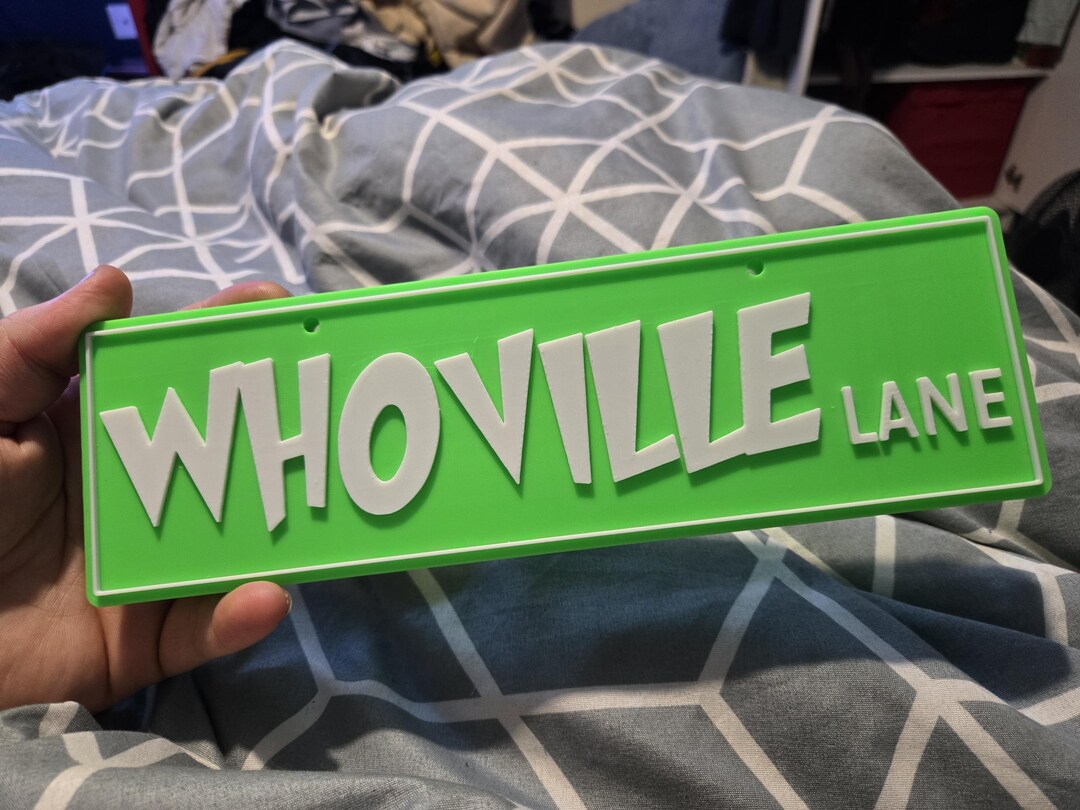 Whoville Lane, Grinch Themed Sign - Etsy UK