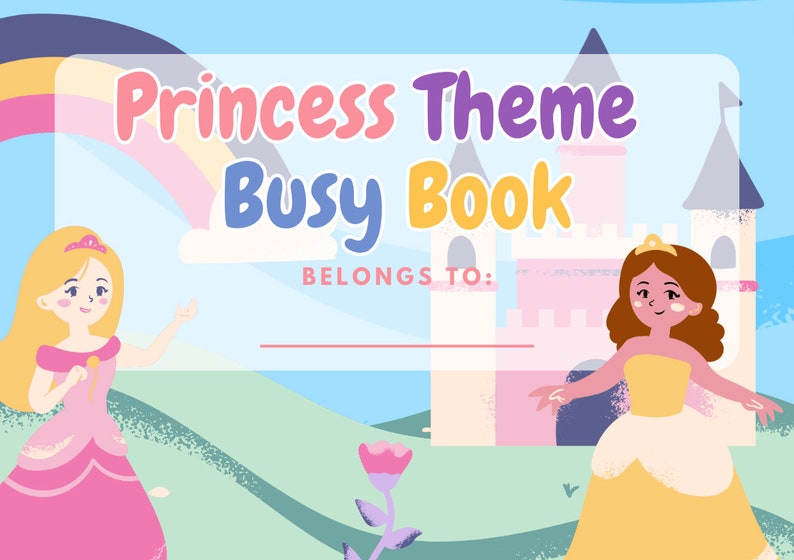 Editable Princess Busy Book Template Learn and Play With - Etsy