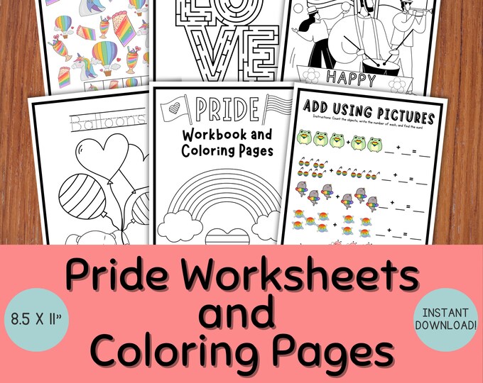 Kids Pride Month Worksheets | Coloring Page | Elementary | LGBTQ ...