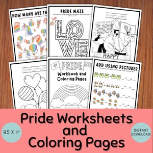 Kids Pride Month Worksheets | Coloring Page | Elementary | LGBTQ ...