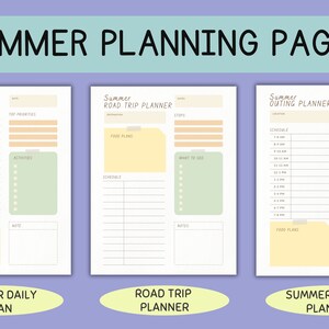 Editable Summer Schedule Pack for Family Summer Calendar Planner Chore ...