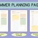 Editable Summer Schedule Pack for Family Summer Calendar Planner Chore ...