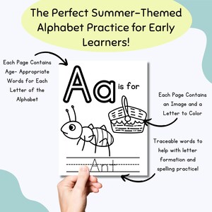 Kids Summer Letter Worksheets | Coloring Page | Pre K | Toddler ...