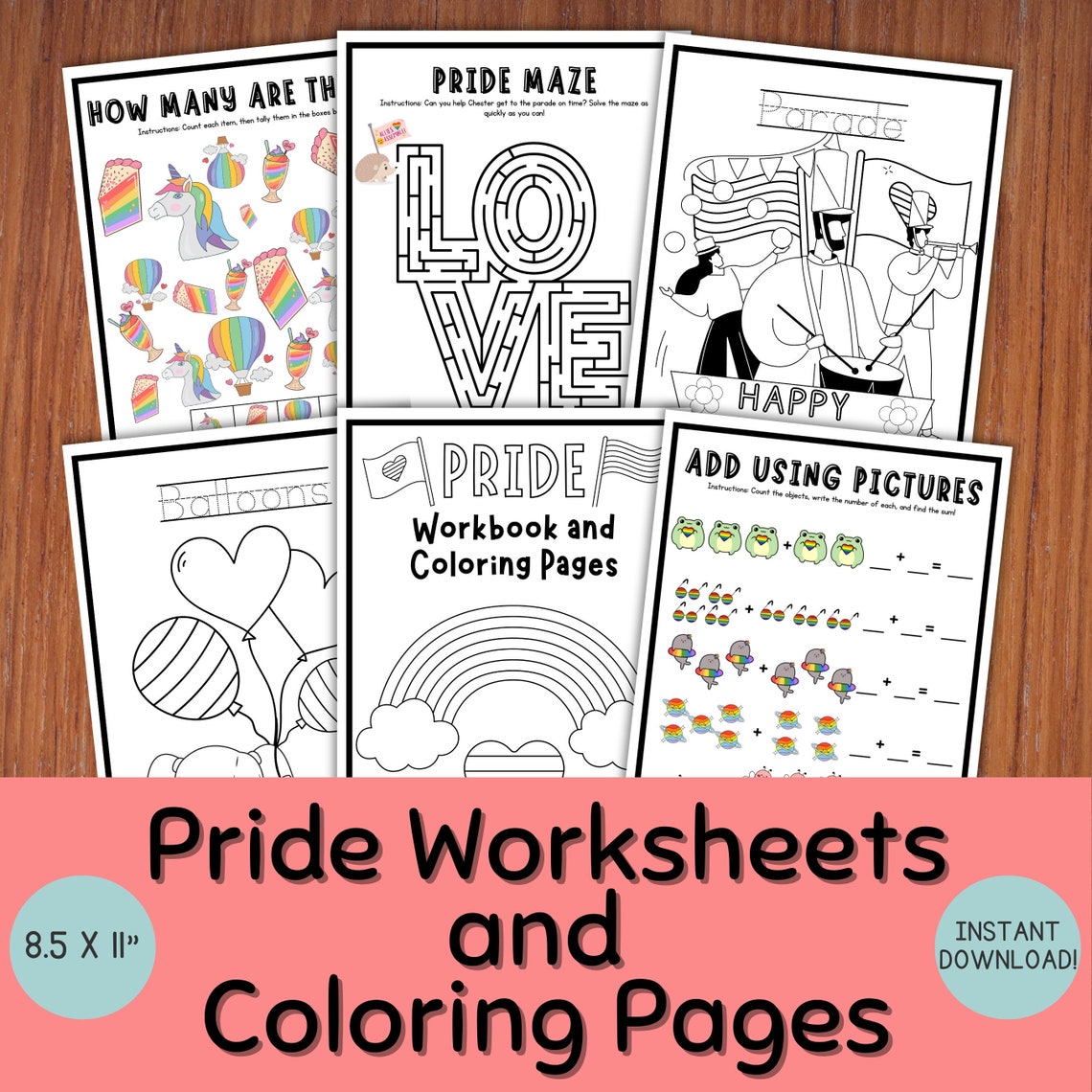 Kids Pride Month Worksheets | Coloring Page | Elementary | LGBTQ ...
