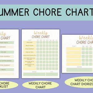 Editable Summer Schedule Pack for Family Summer Calendar Planner Chore ...