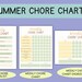 Editable Summer Schedule Pack for Family Summer Calendar Planner Chore ...