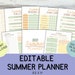 Editable Summer Schedule Pack for Family Summer Calendar Planner Chore ...