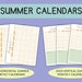 Editable Summer Schedule Pack for Family Summer Calendar Planner Chore ...