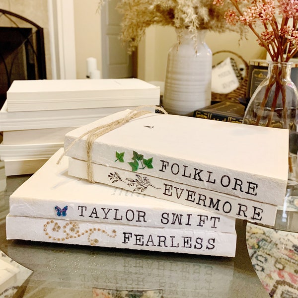 Stamped Book Stack - Etsy