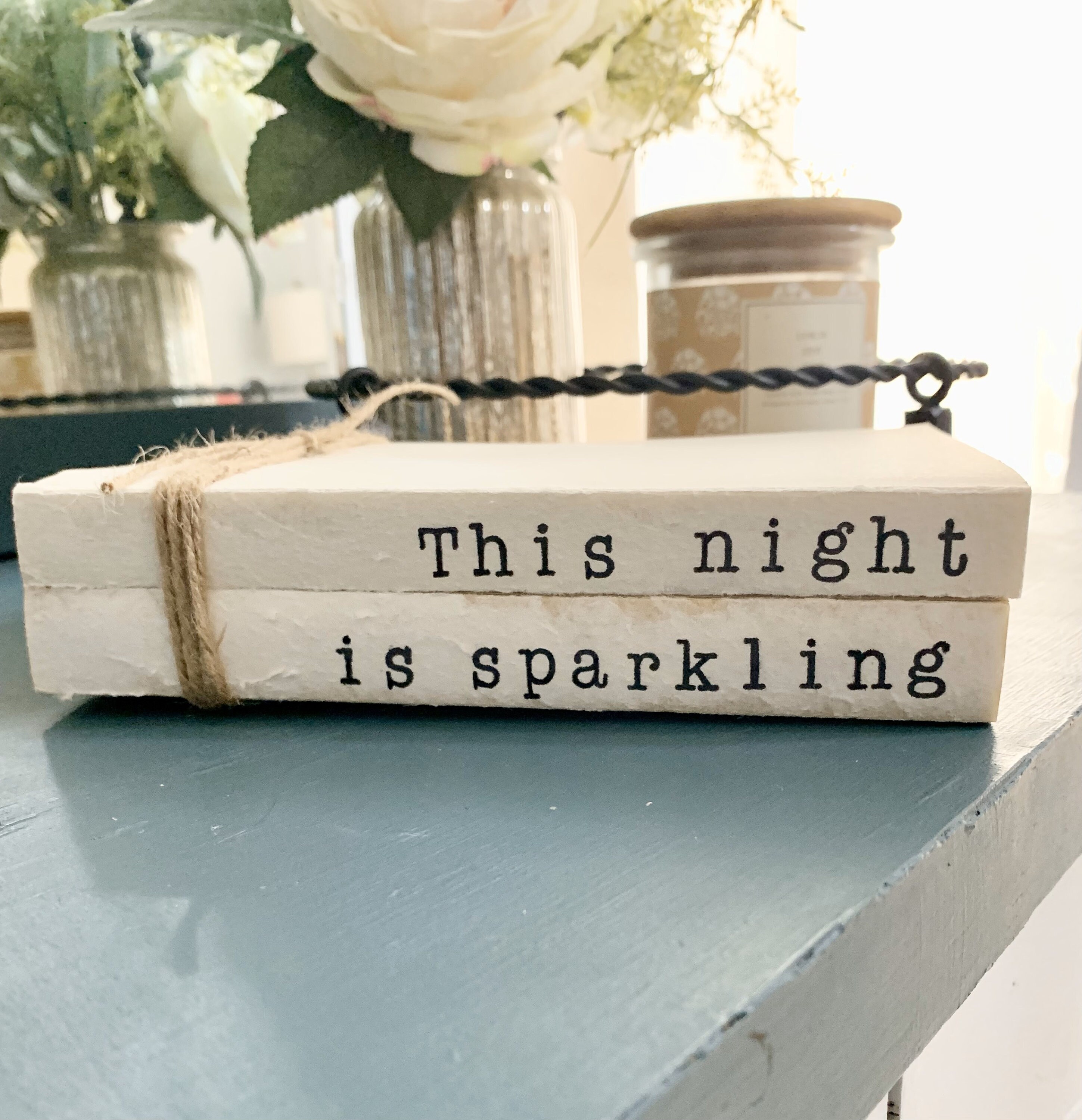 This Night is Sparkling Book Stack Taylor Swift Lyrics Custom Farmhouse ...