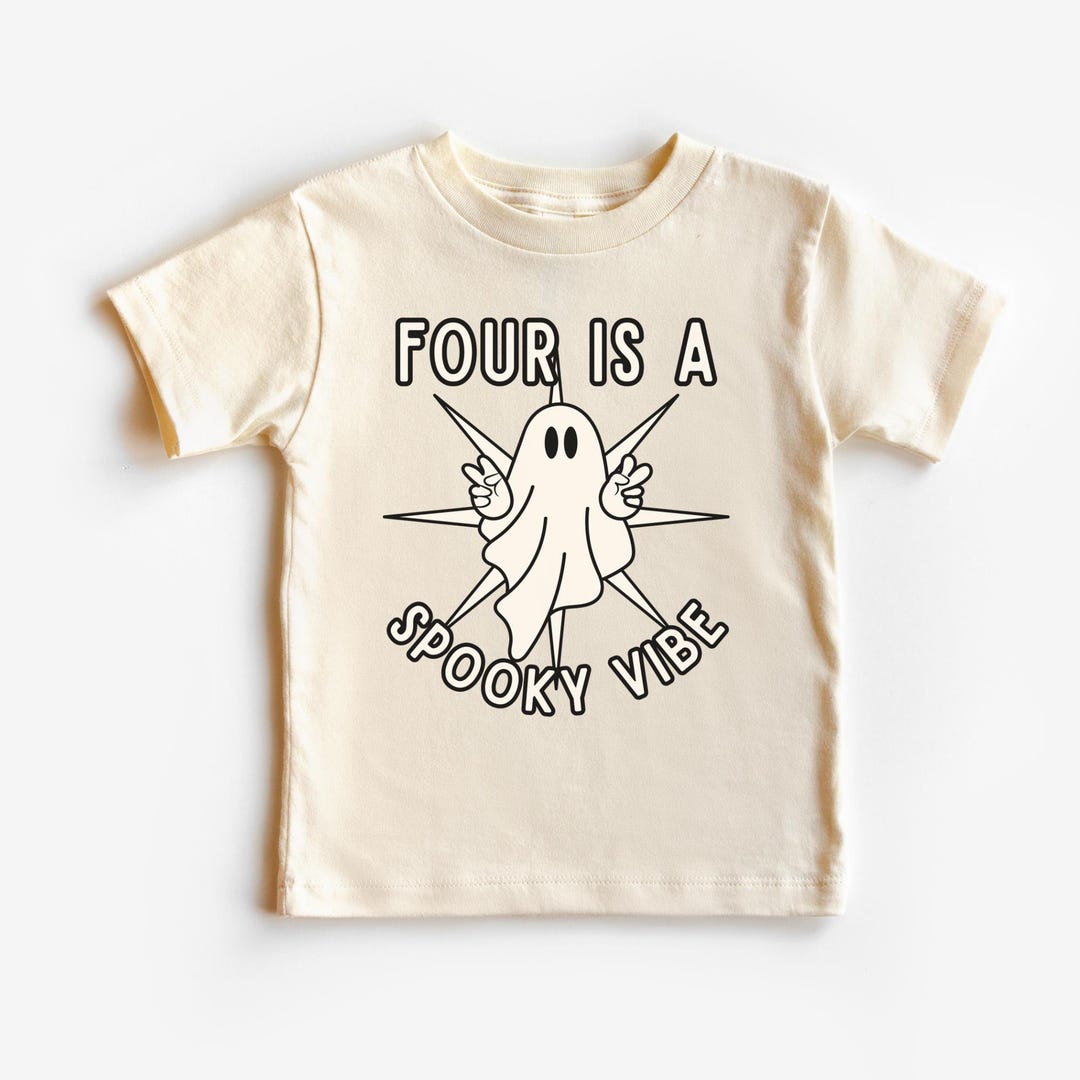 Halloween 4th Birthday Shirt Four is A Spooky Vibe Four Ever Spooky ...