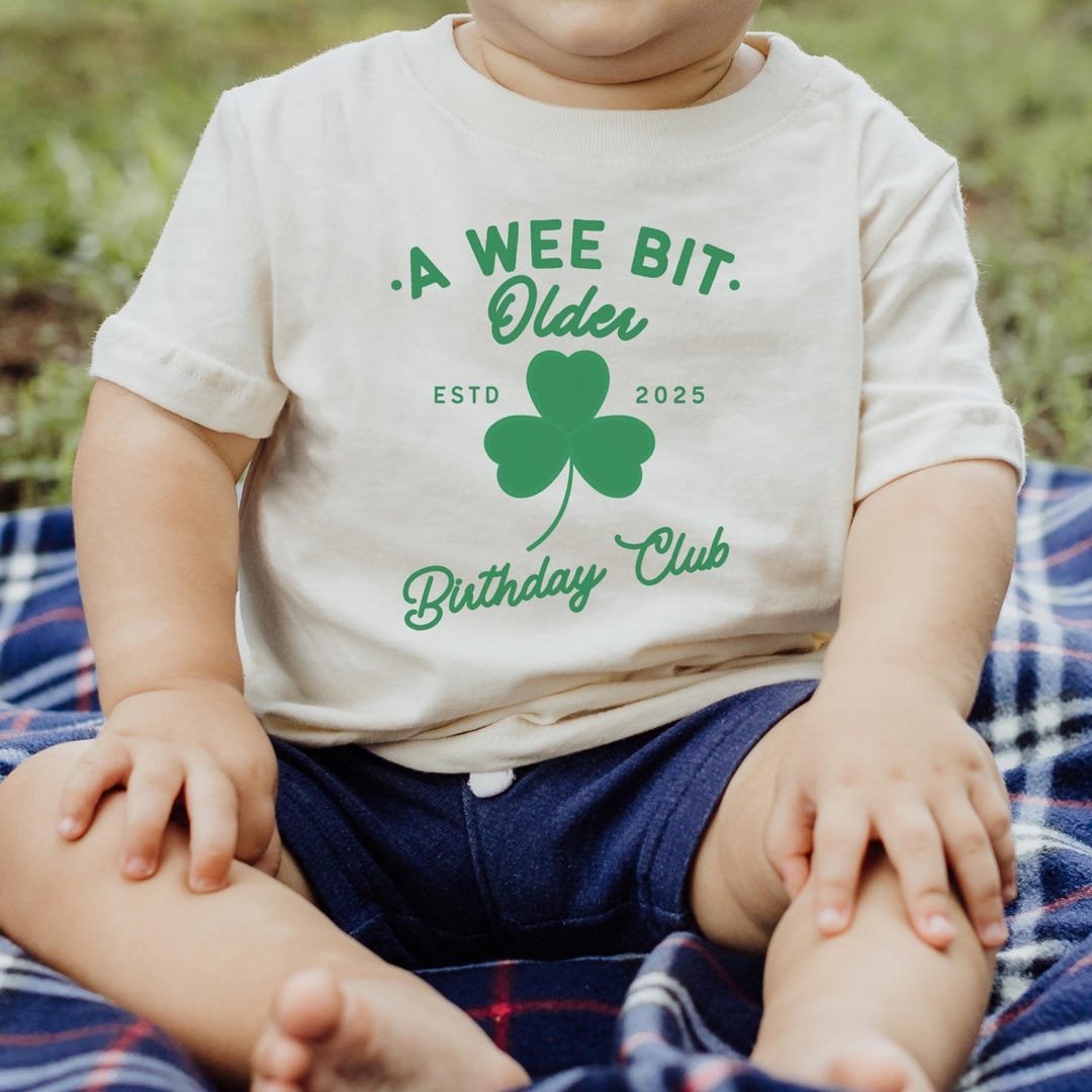 A Wee Bit Older 1st Birthday Shirt One Luckybirthday First Birthday Tee ...